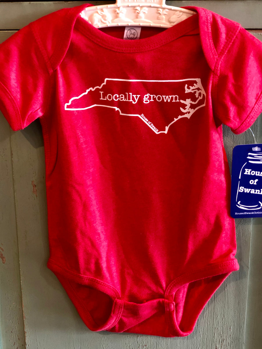 Locally Grown Onesie in Red House of Swank – Violet Cottage